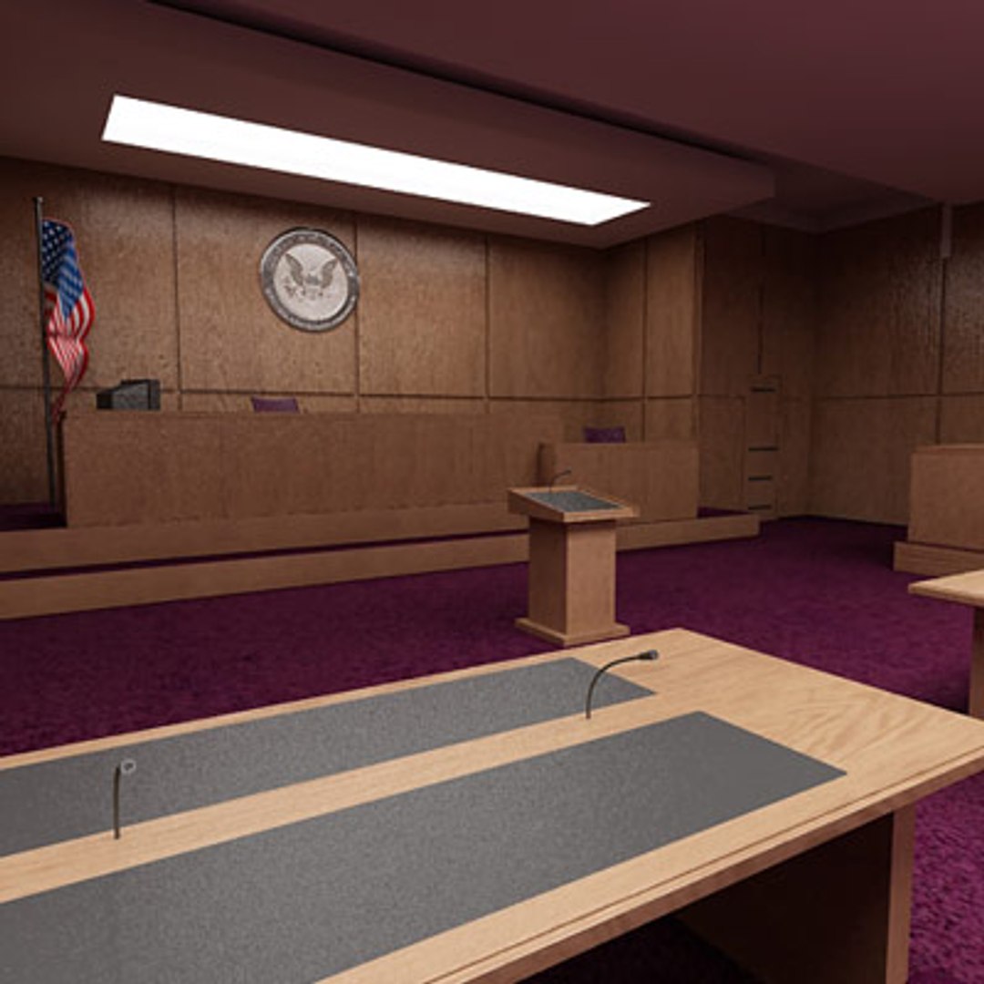 Courtroom Prison Jail Cell 3d Model
