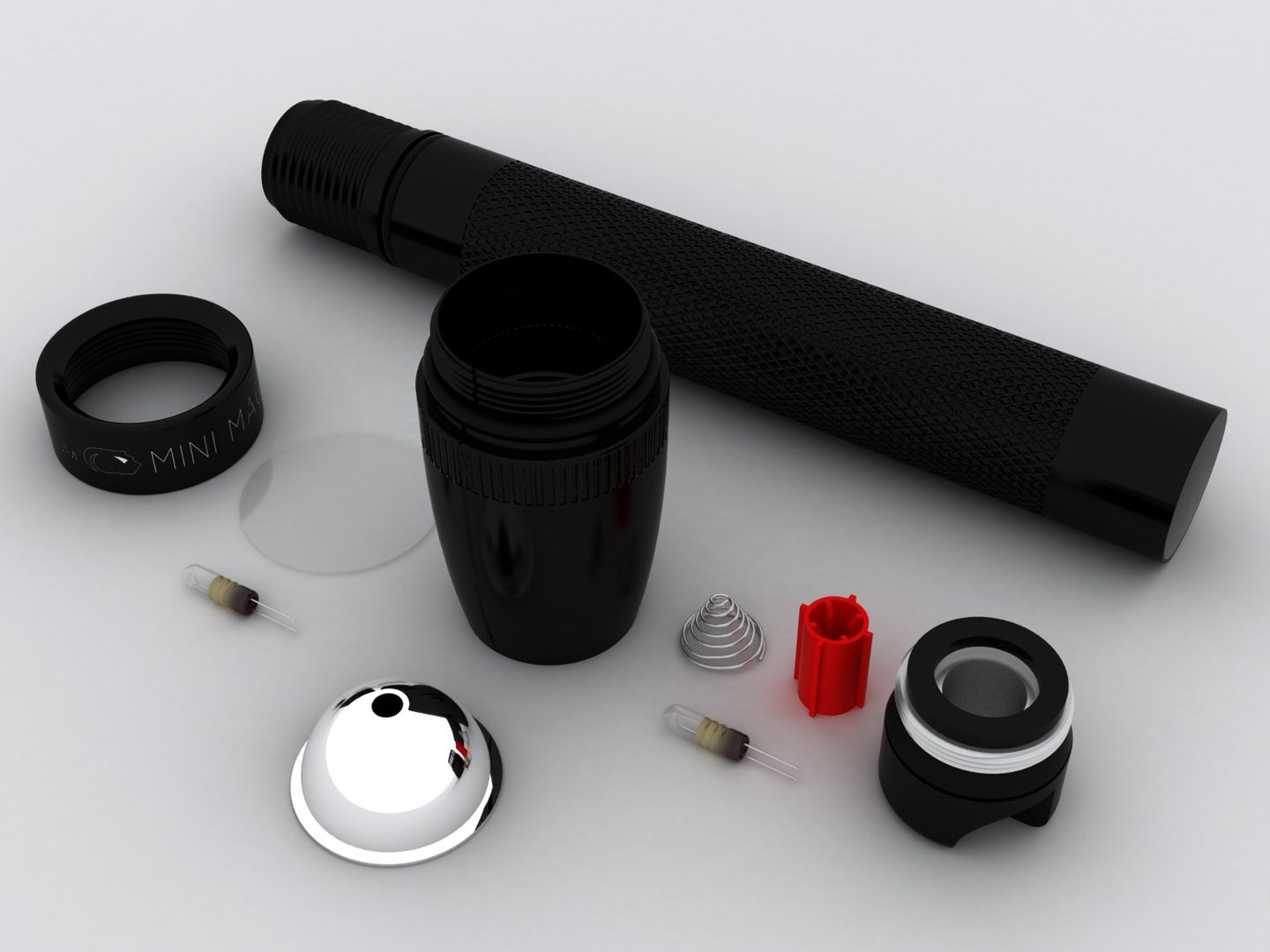 3d Model Maglite Flashlight