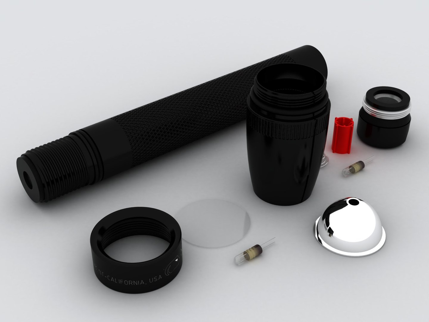 3d Model Maglite Flashlight