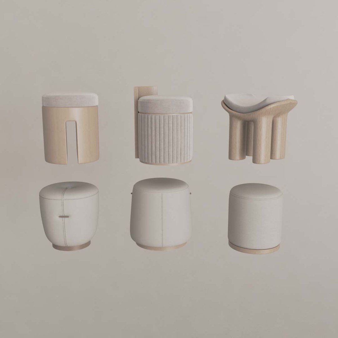 Modern Stools Collection 5 3D Model - TurboSquid 2185218