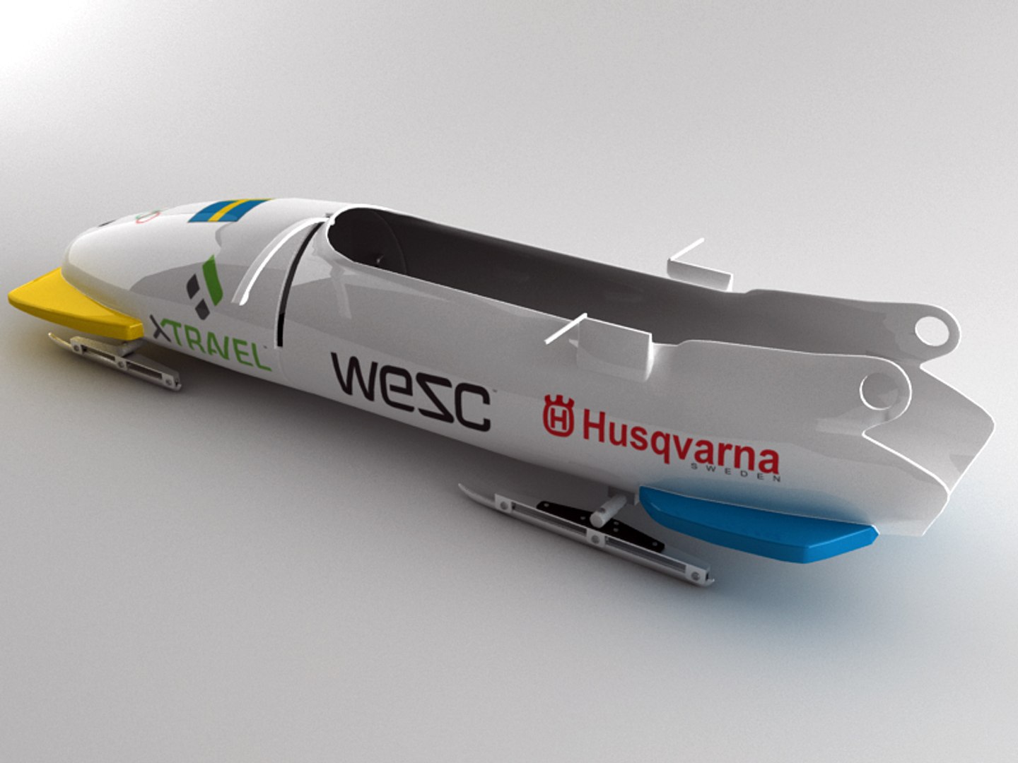 bobsleigh sled - sweden 3d max