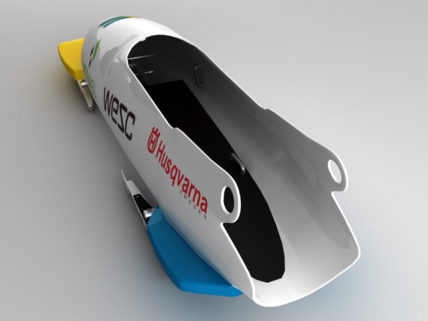 bobsleigh sled - sweden 3d max