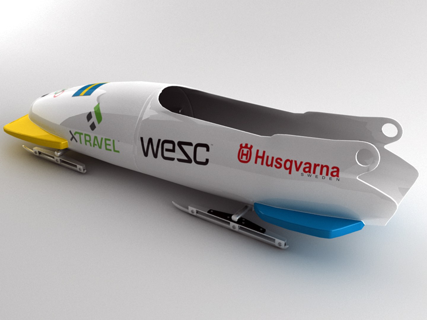 bobsleigh sled - sweden 3d max