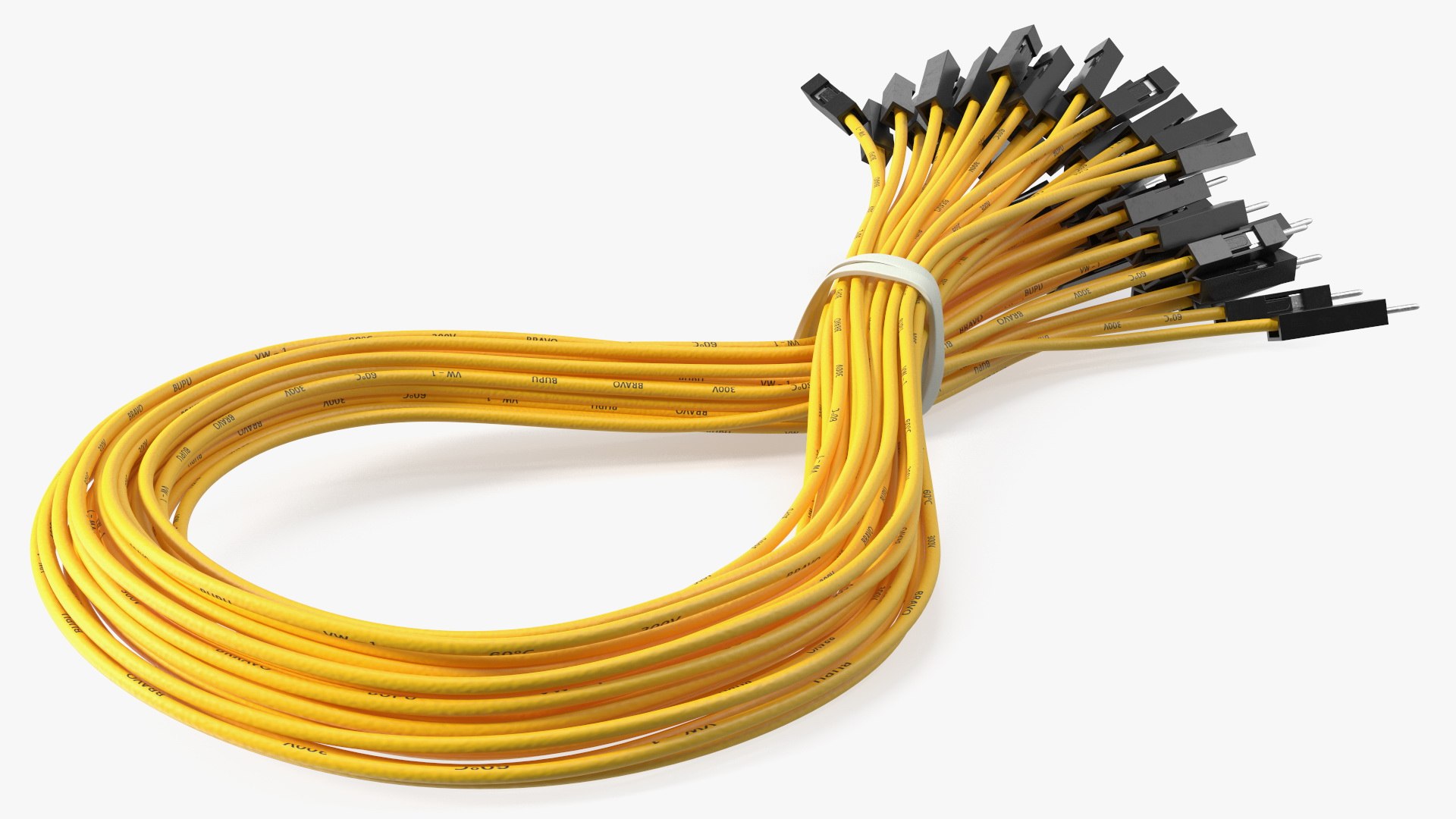 Jumper Wires Looped Yellow Model - TurboSquid 1908077