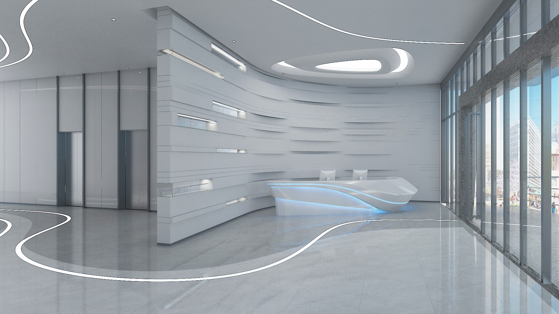 Lobby Reception Collection 01 Model - TurboSquid 2119336