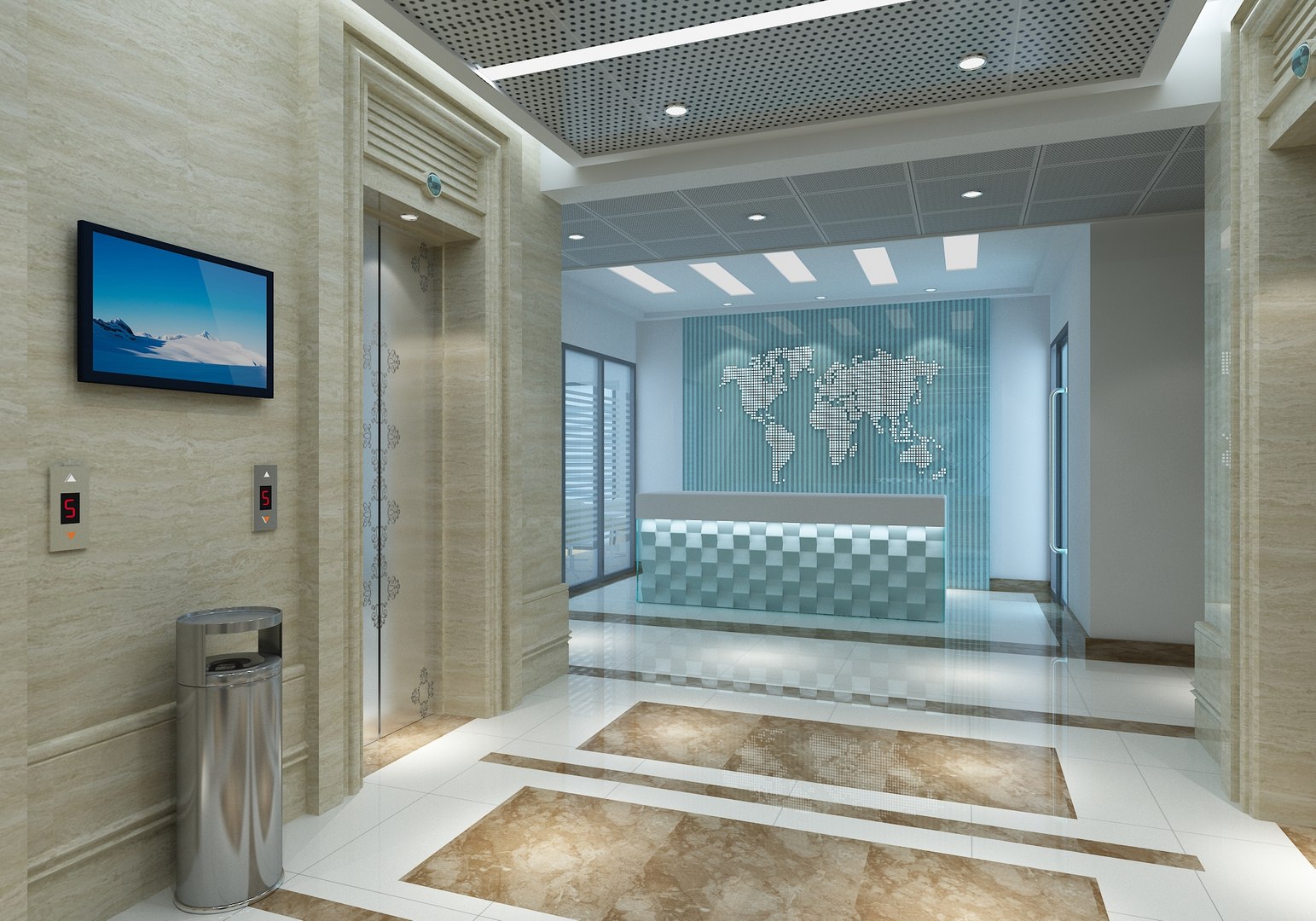 Lobby Reception Collection 01 Model - TurboSquid 2119336