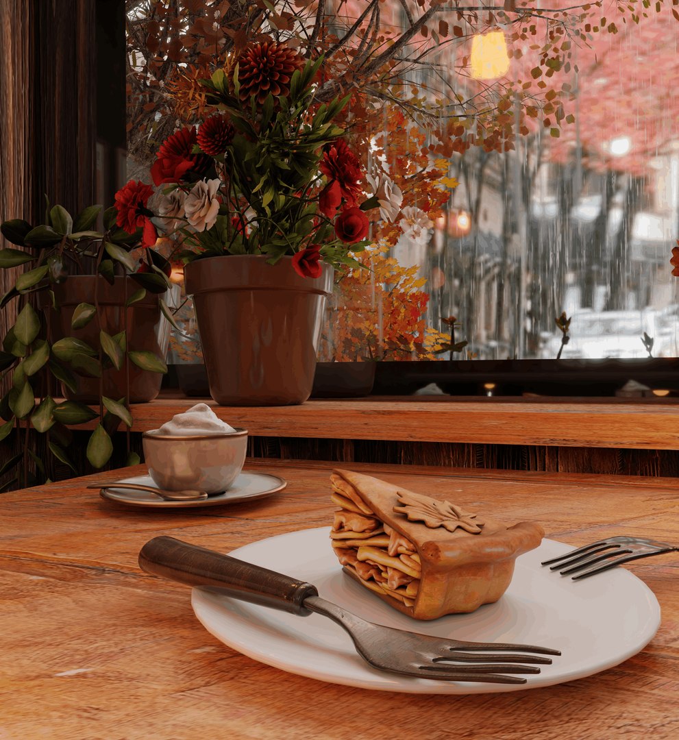 3D Mini Cafe Blender Scene - TurboSquid 2305875