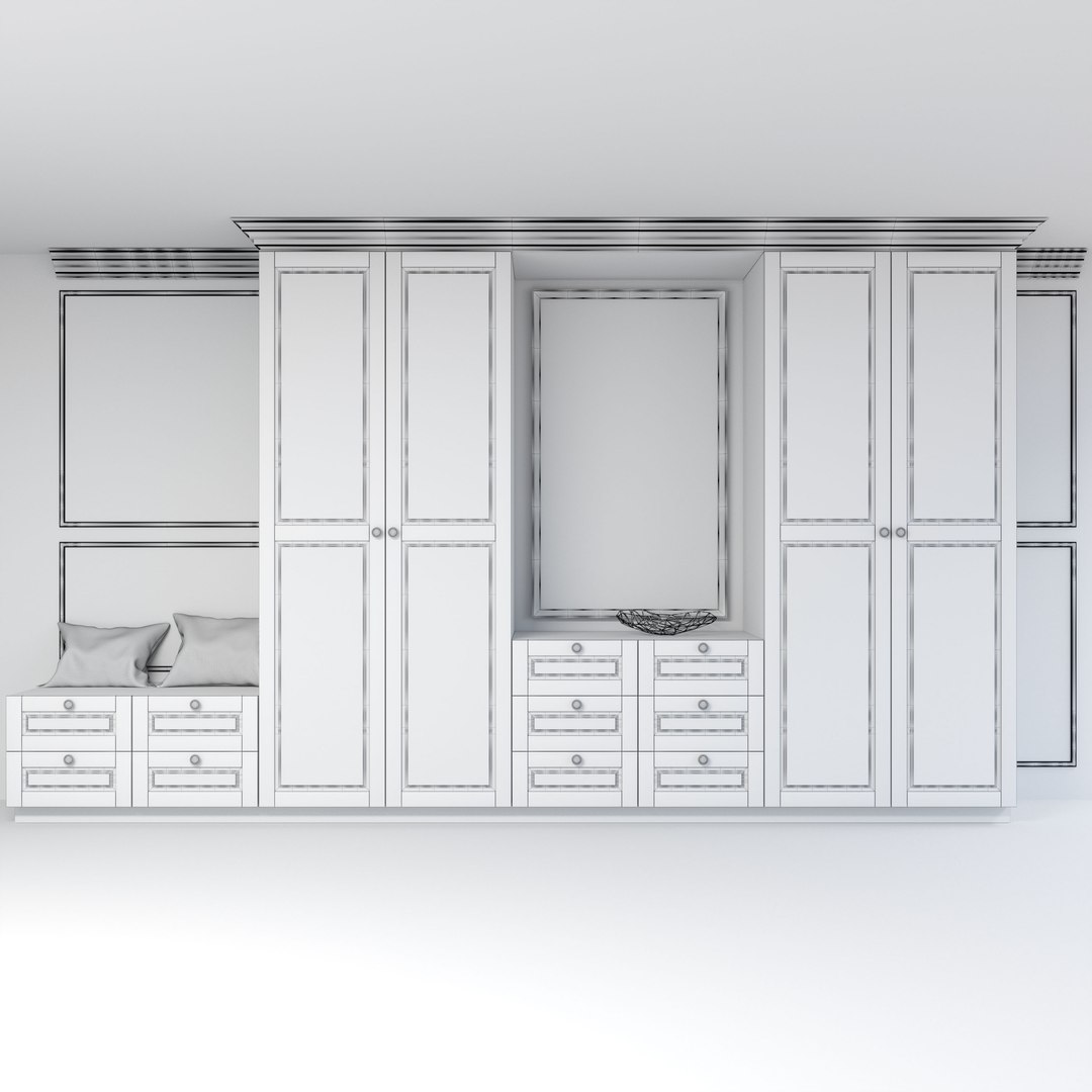 Classic Wardrobe 3D Model - TurboSquid 1347173