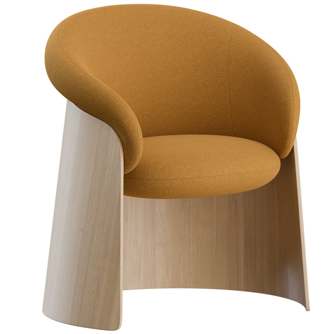 Ginger Chair Wood By Ondarreta 3D Model - TurboSquid 2244397