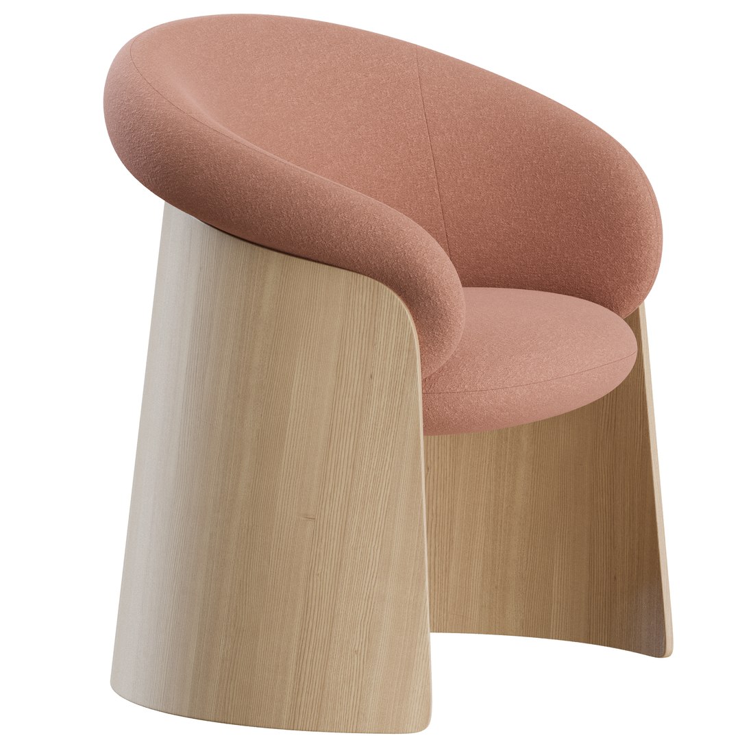 Ginger Chair Wood By Ondarreta 3D Model - TurboSquid 2244397