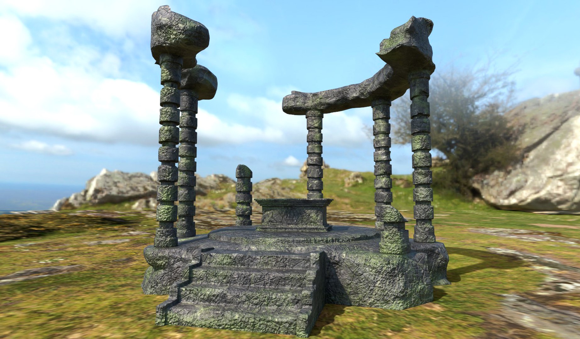 Ruined Altar 3D Model - TurboSquid 1207363