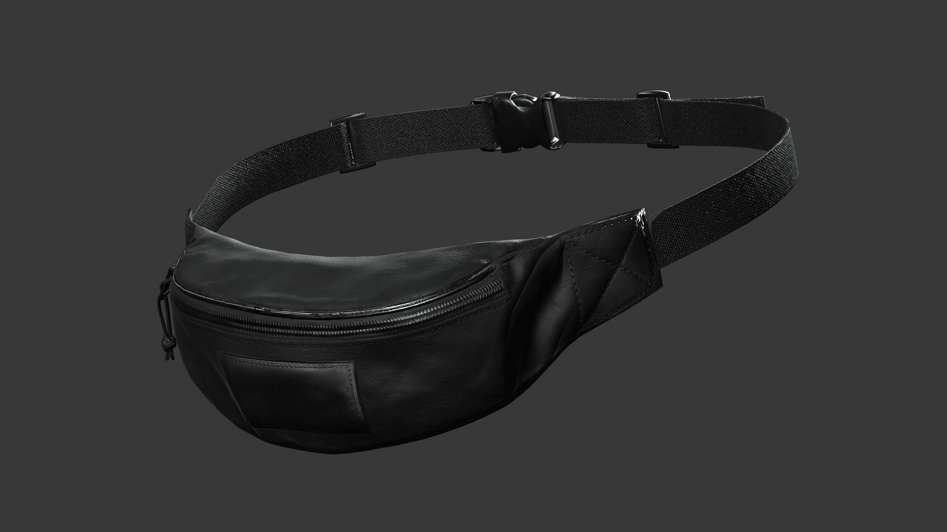 Tactical Black Fanny Pack 3D Model 3D Model - TurboSquid 2425259