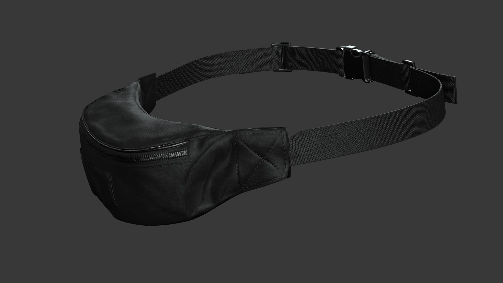Tactical Black Fanny Pack 3D Model 3D Model - TurboSquid 2425259