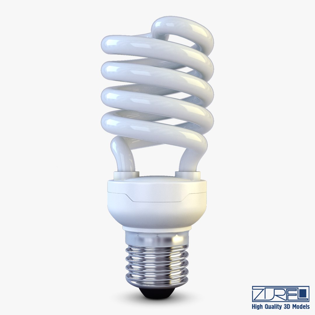 3d Model Fluorescent Lamp V 1