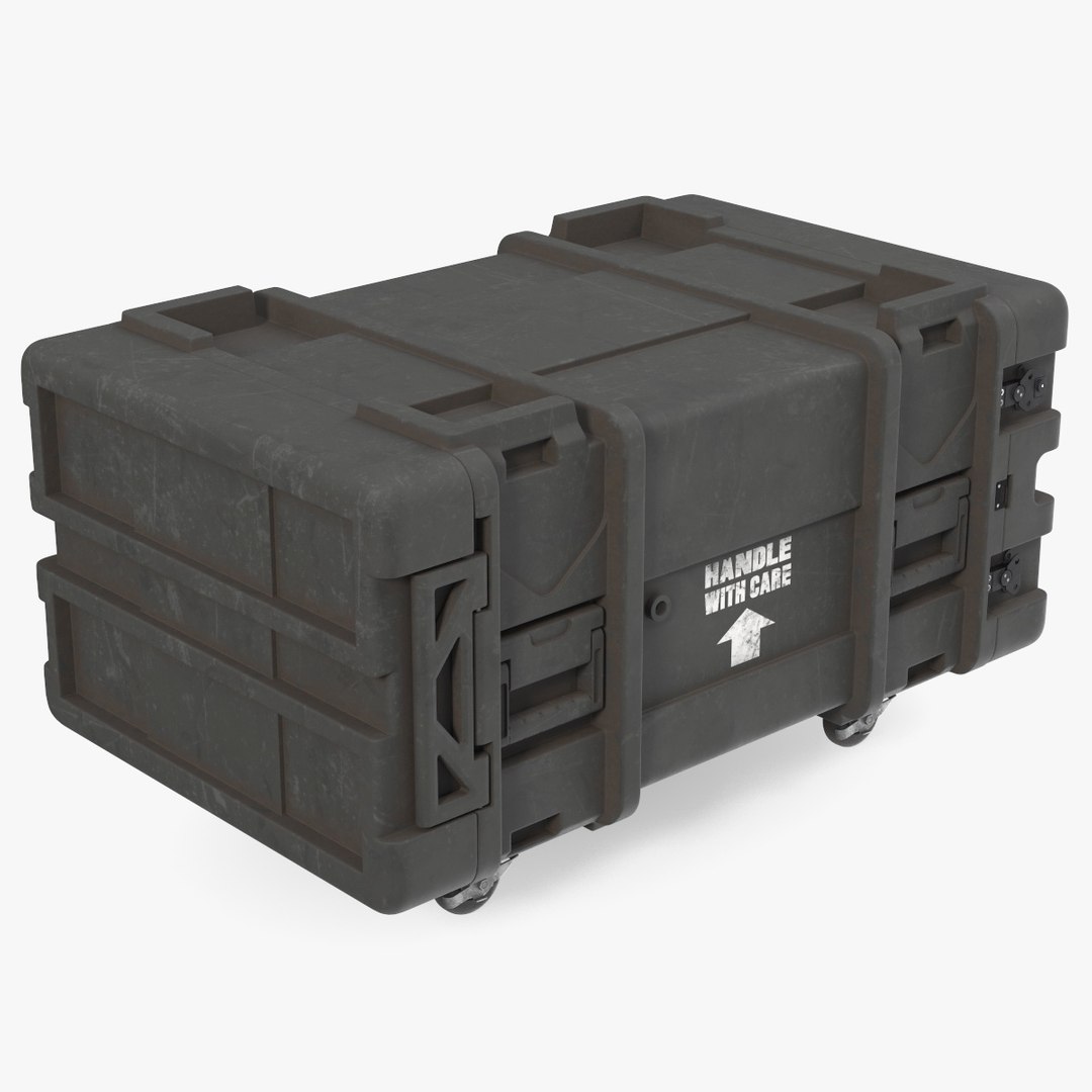 Wheeled Military Tough Storage Trunk Aged 3D - TurboSquid 2065263