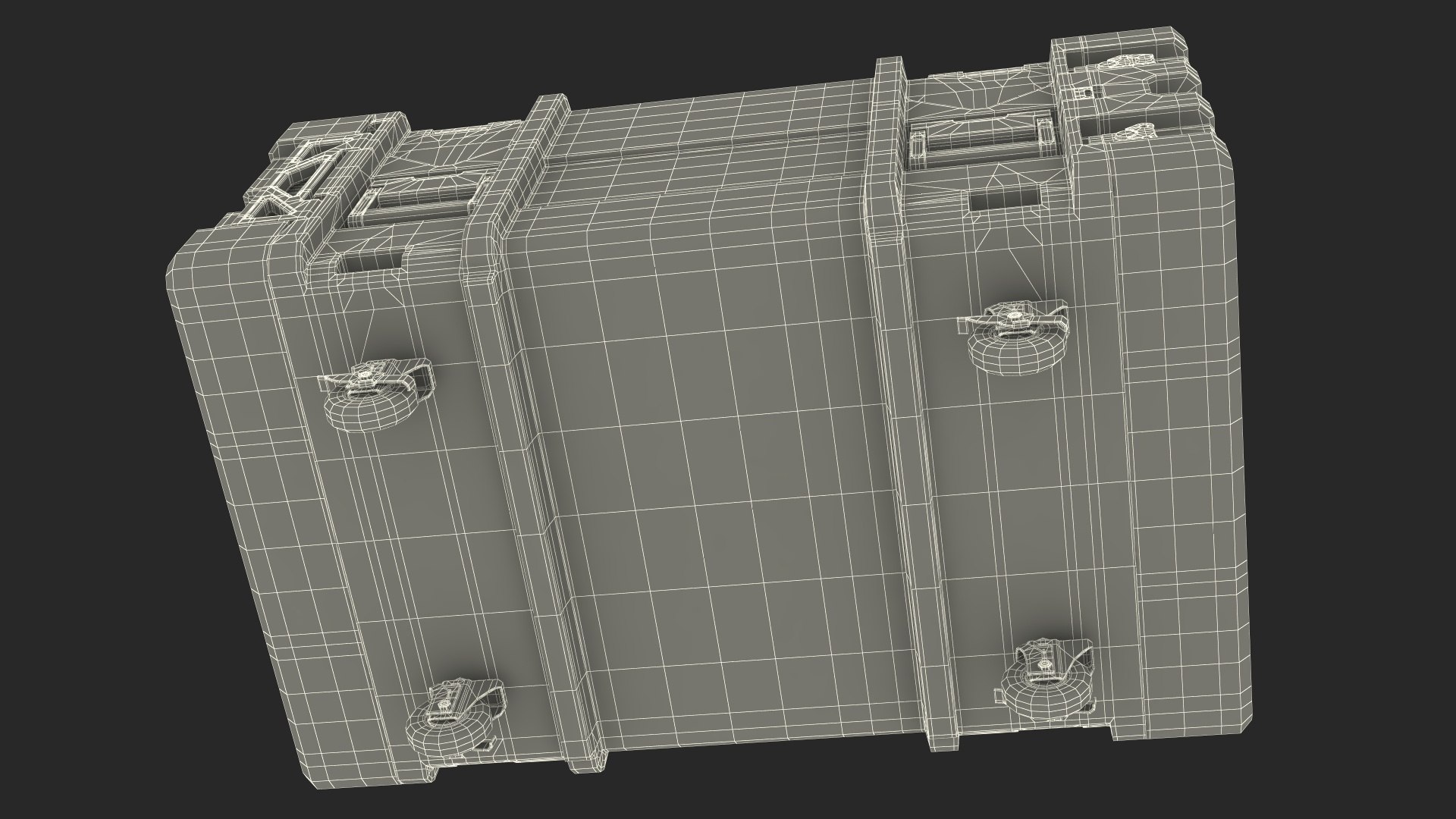 Wheeled Military Tough Storage Trunk Aged 3D - TurboSquid 2065263