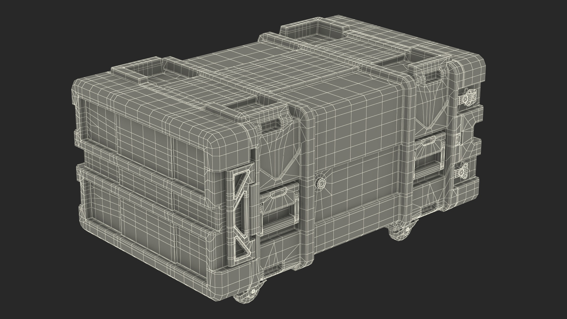 Wheeled Military Tough Storage Trunk Aged 3D - TurboSquid 2065263