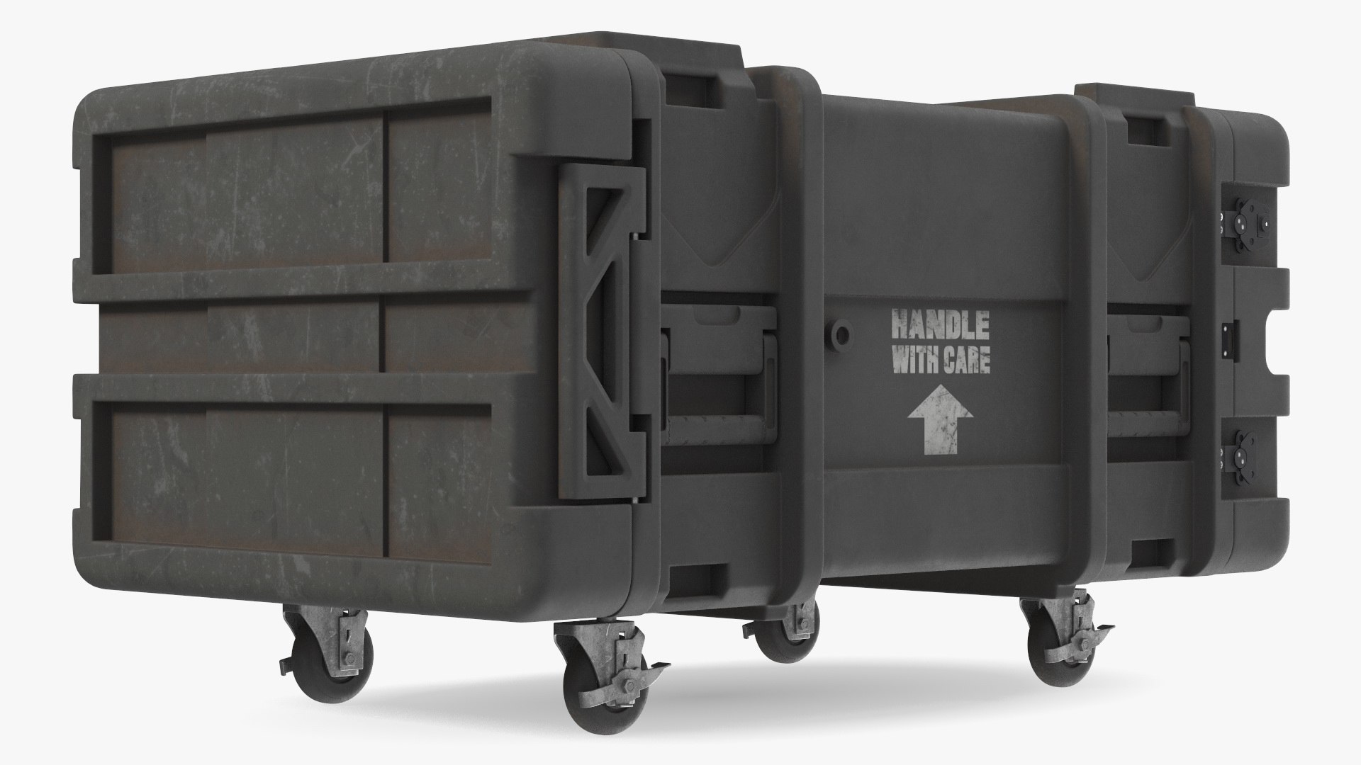 Wheeled Military Tough Storage Trunk Aged 3D - TurboSquid 2065263