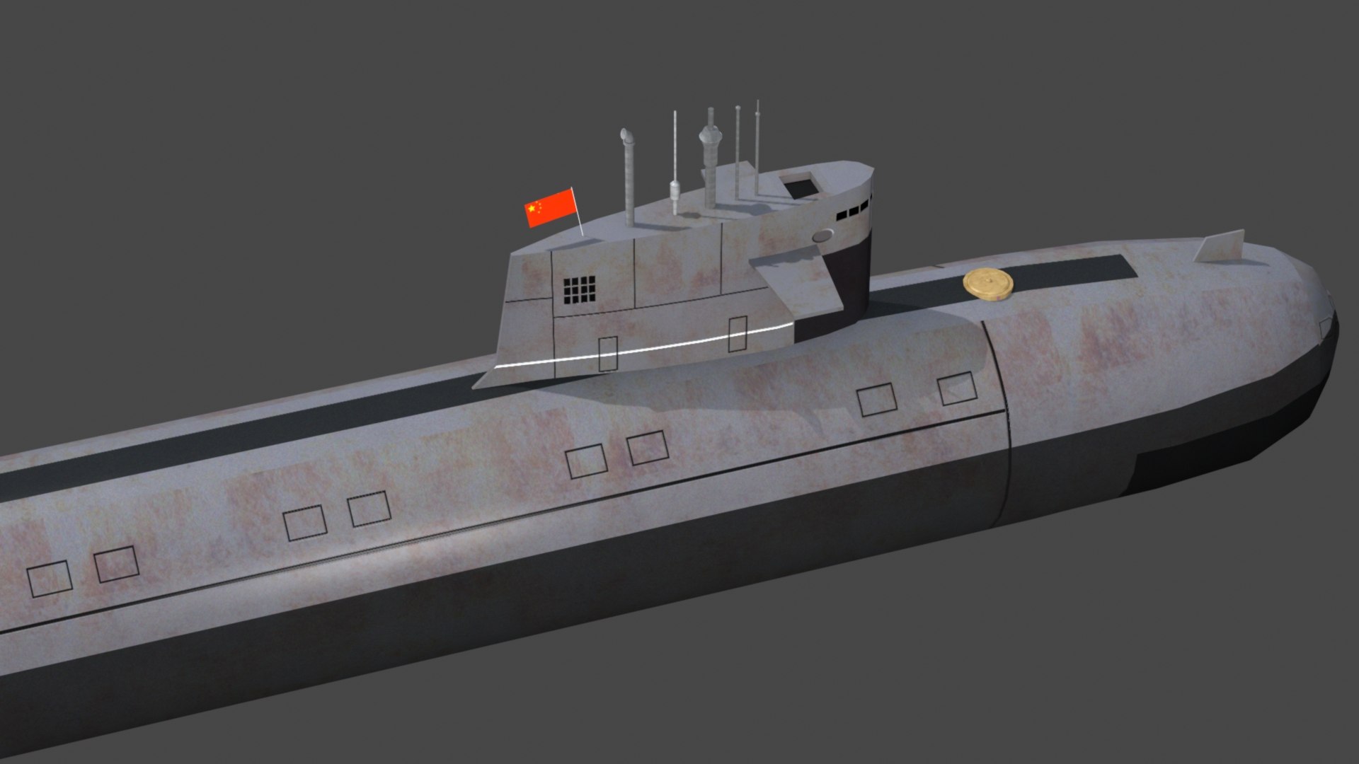 3D Chinese Type 091 Han Class Nuclear Submarine - TurboSquid 1997377