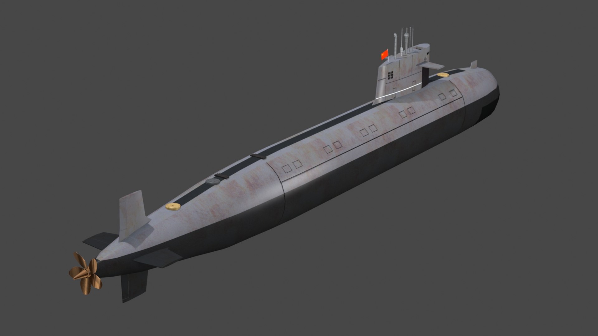 3D Chinese Type 091 Han Class Nuclear Submarine - TurboSquid 1997377
