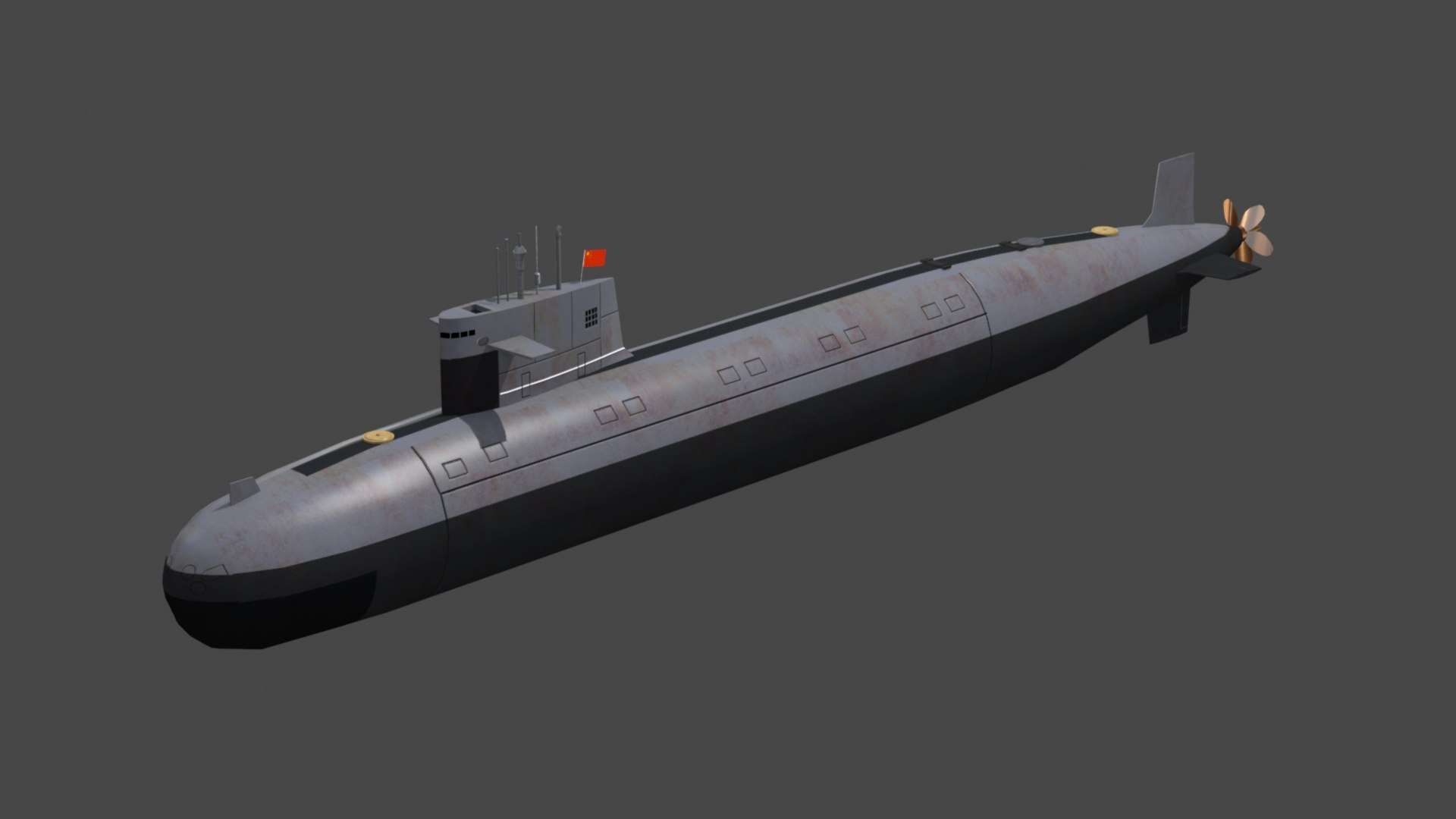 3D Chinese Type 091 Han Class Nuclear Submarine - TurboSquid 1997377