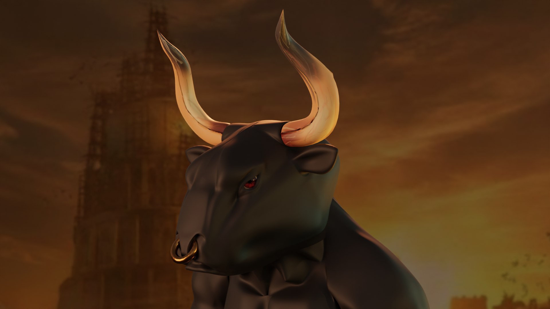 Bull Model 3D Model - TurboSquid 2089100