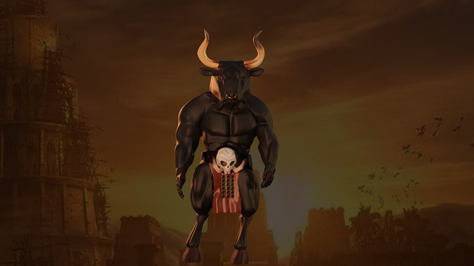 Bull Model 3D Model - TurboSquid 2089100