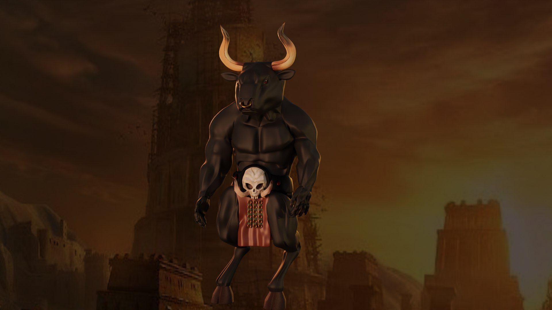 Bull Model 3D Model - TurboSquid 2089100