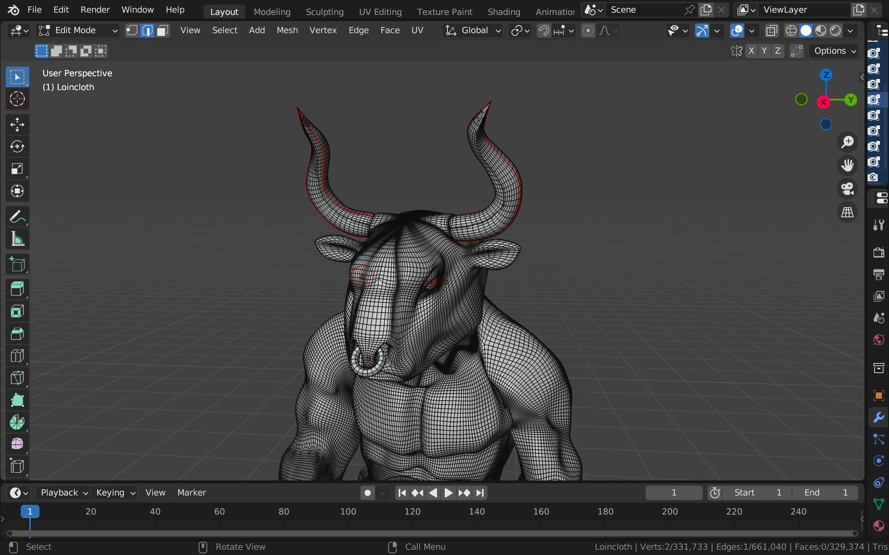 Bull Model 3D Model - TurboSquid 2089100
