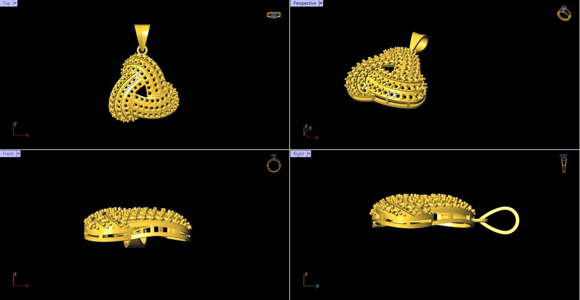Triangle Pendant 3dm - 0031 3D Model - TurboSquid 2298318