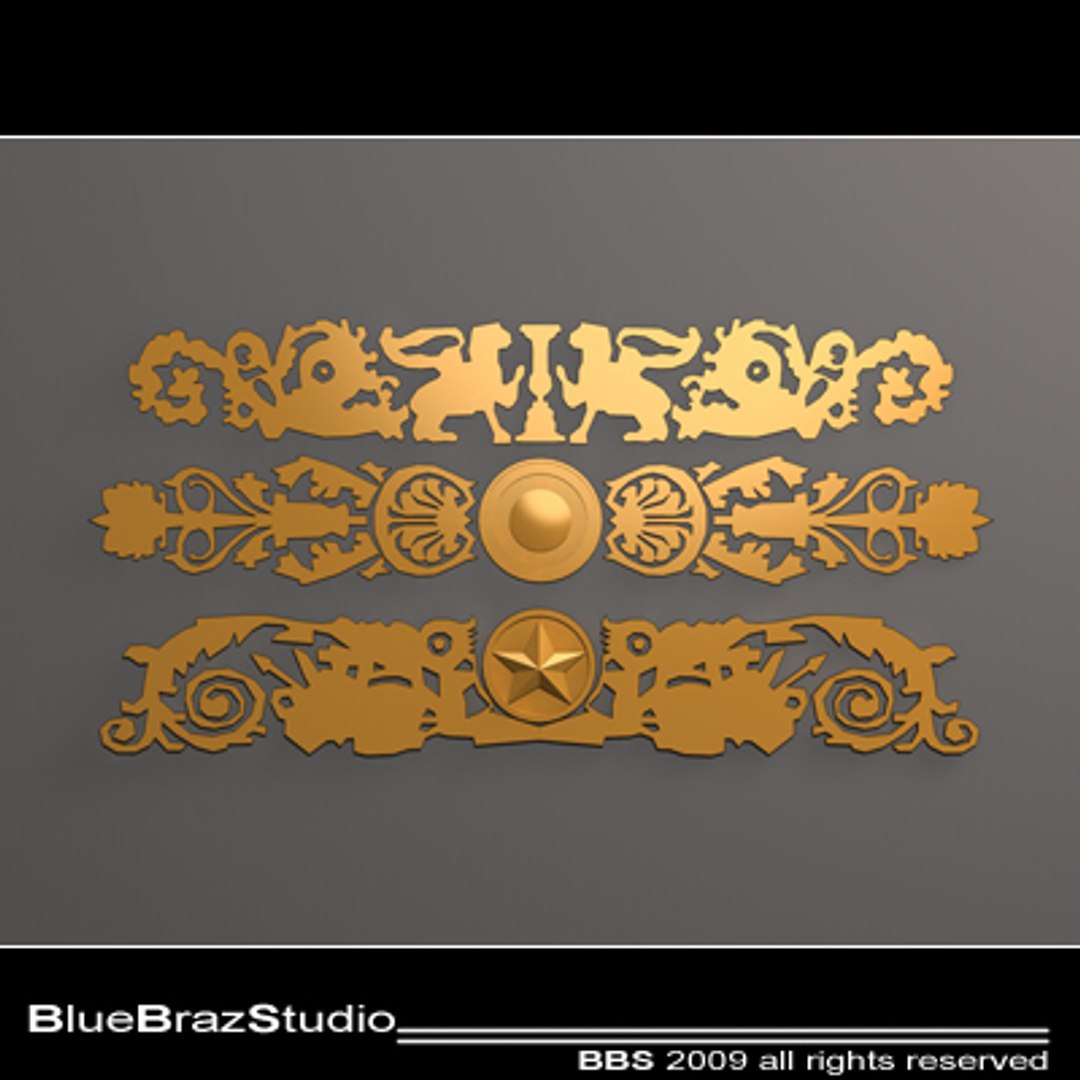 3ds gold decoration