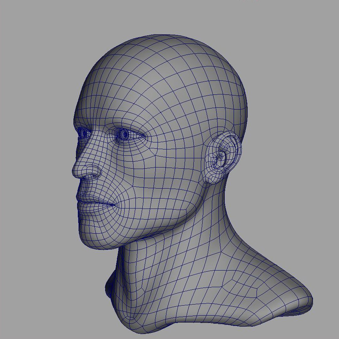 obj human male head