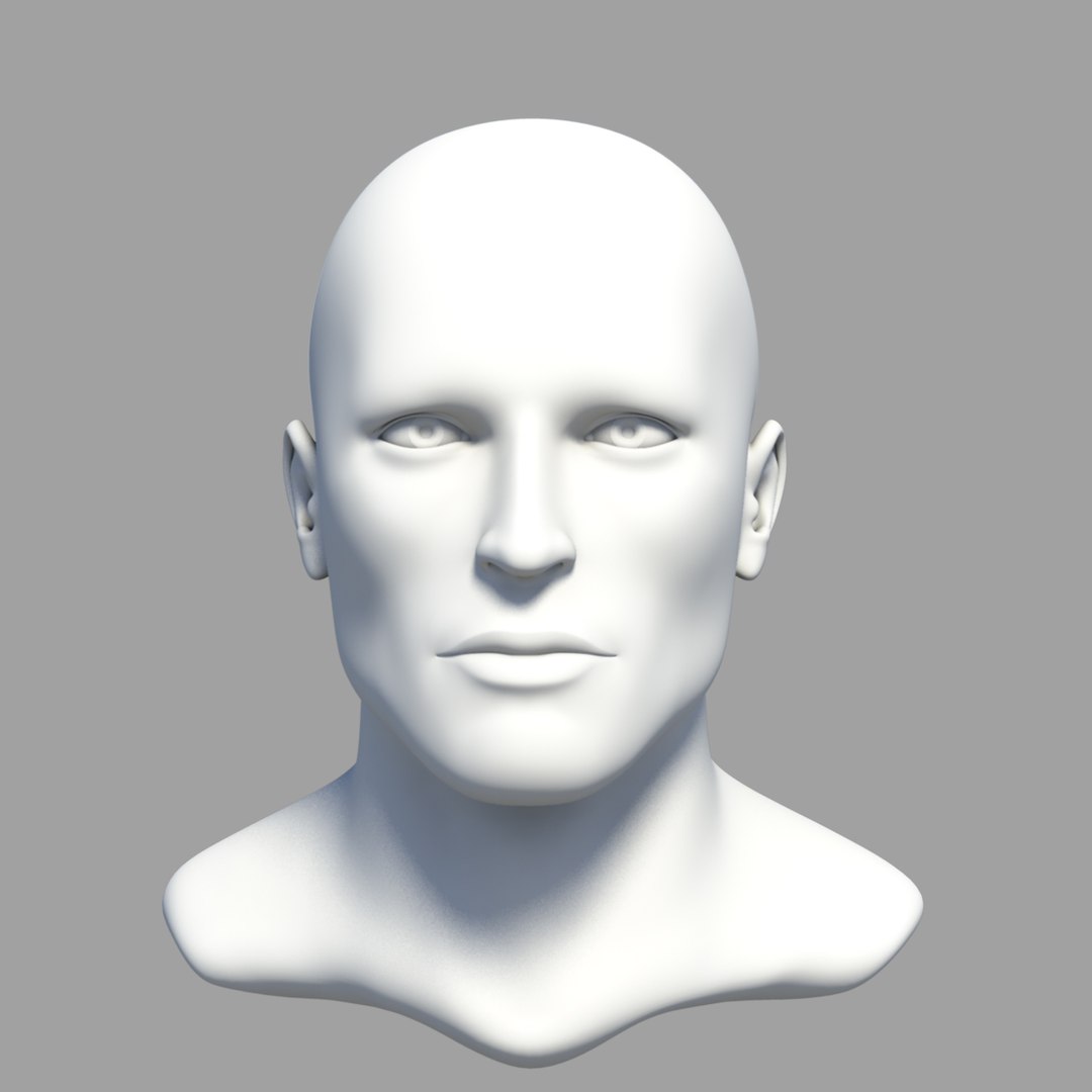 obj human male head