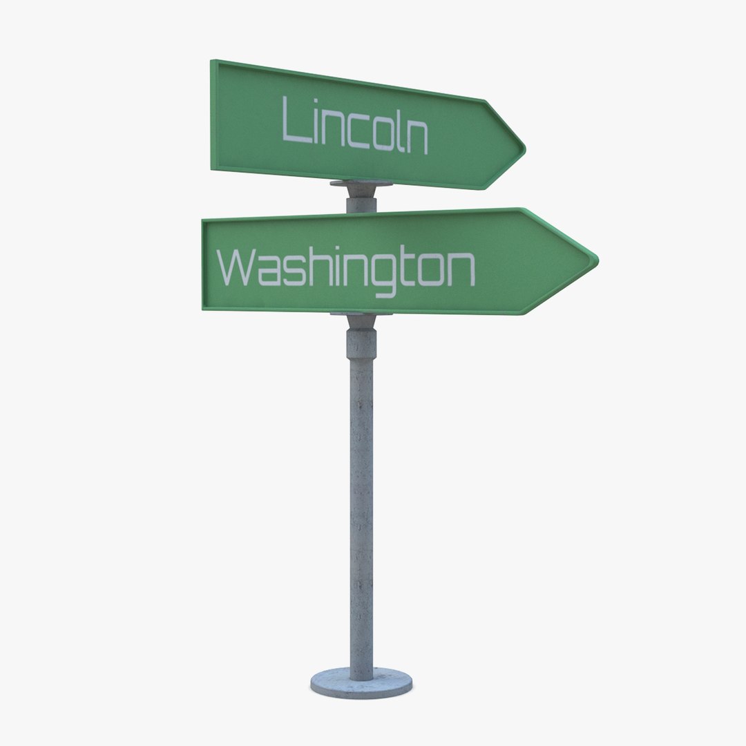 Street sign model - TurboSquid 1660729