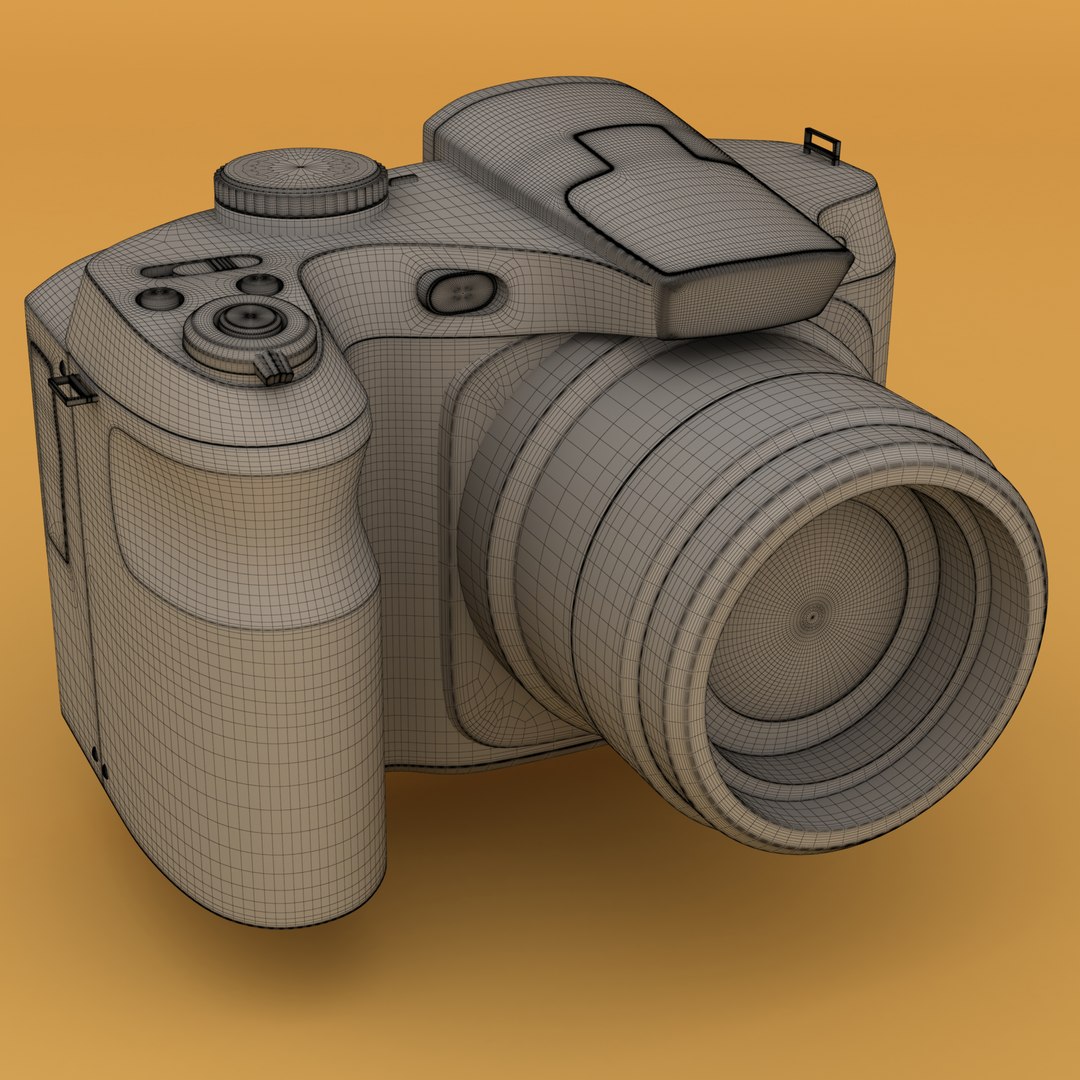 fuji s2500hd digital camera 3d model