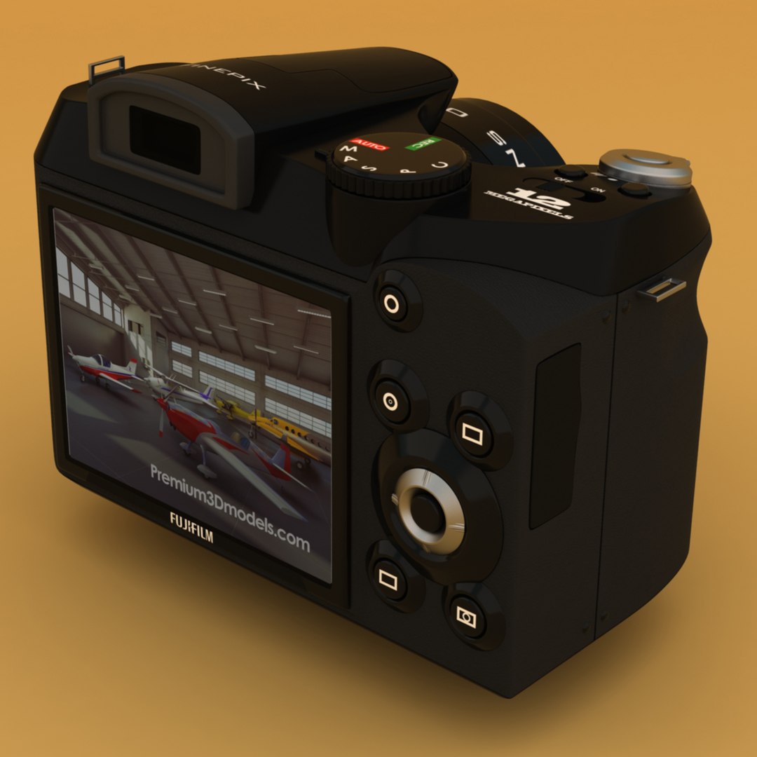 fuji s2500hd digital camera 3d model