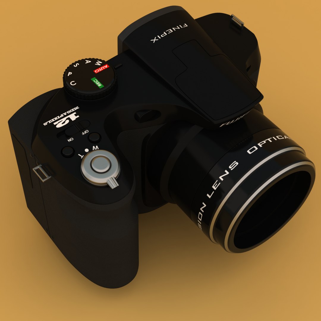 fuji s2500hd digital camera 3d model