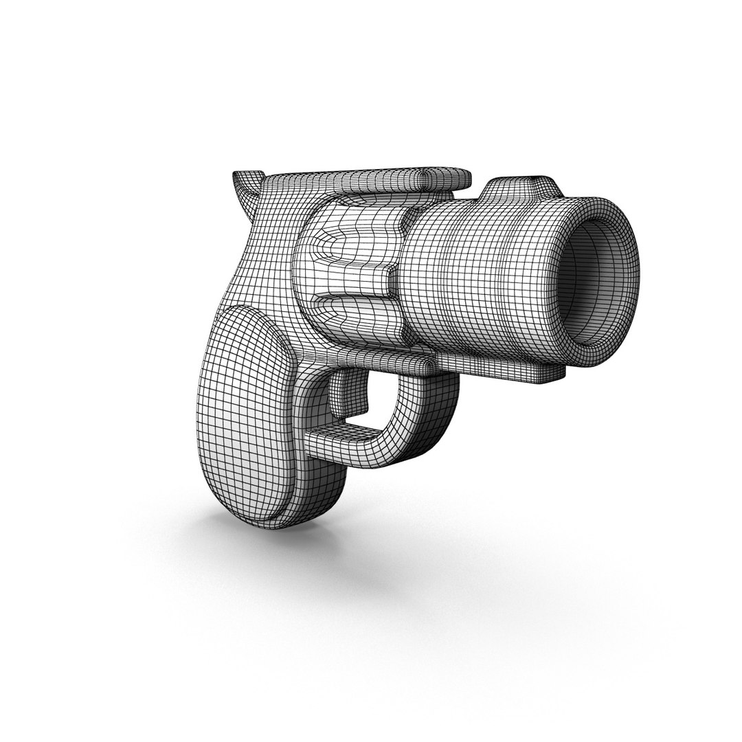 Cartoon Revolver 3D Model - TurboSquid 1522978