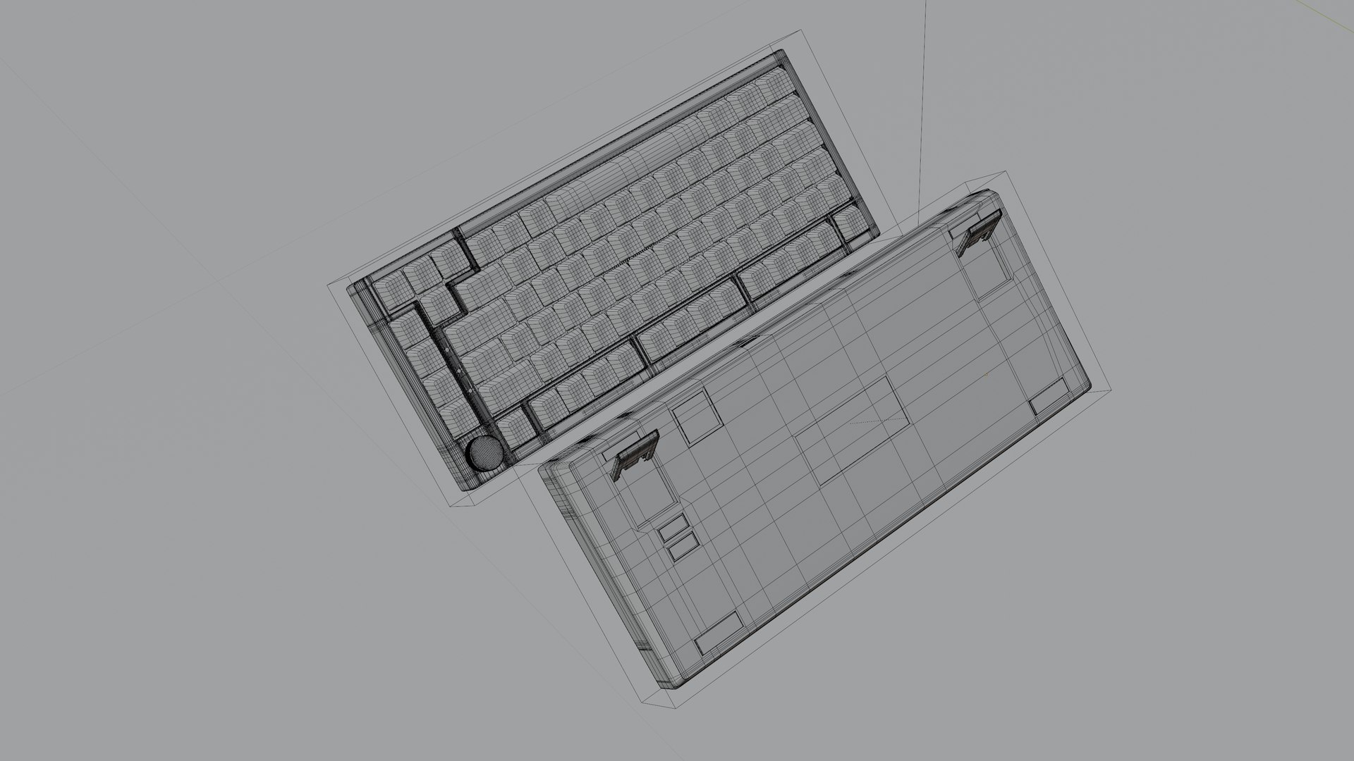 AJAZZ Machanical Keyboard 75 White-gray With All Components 3D Model ...