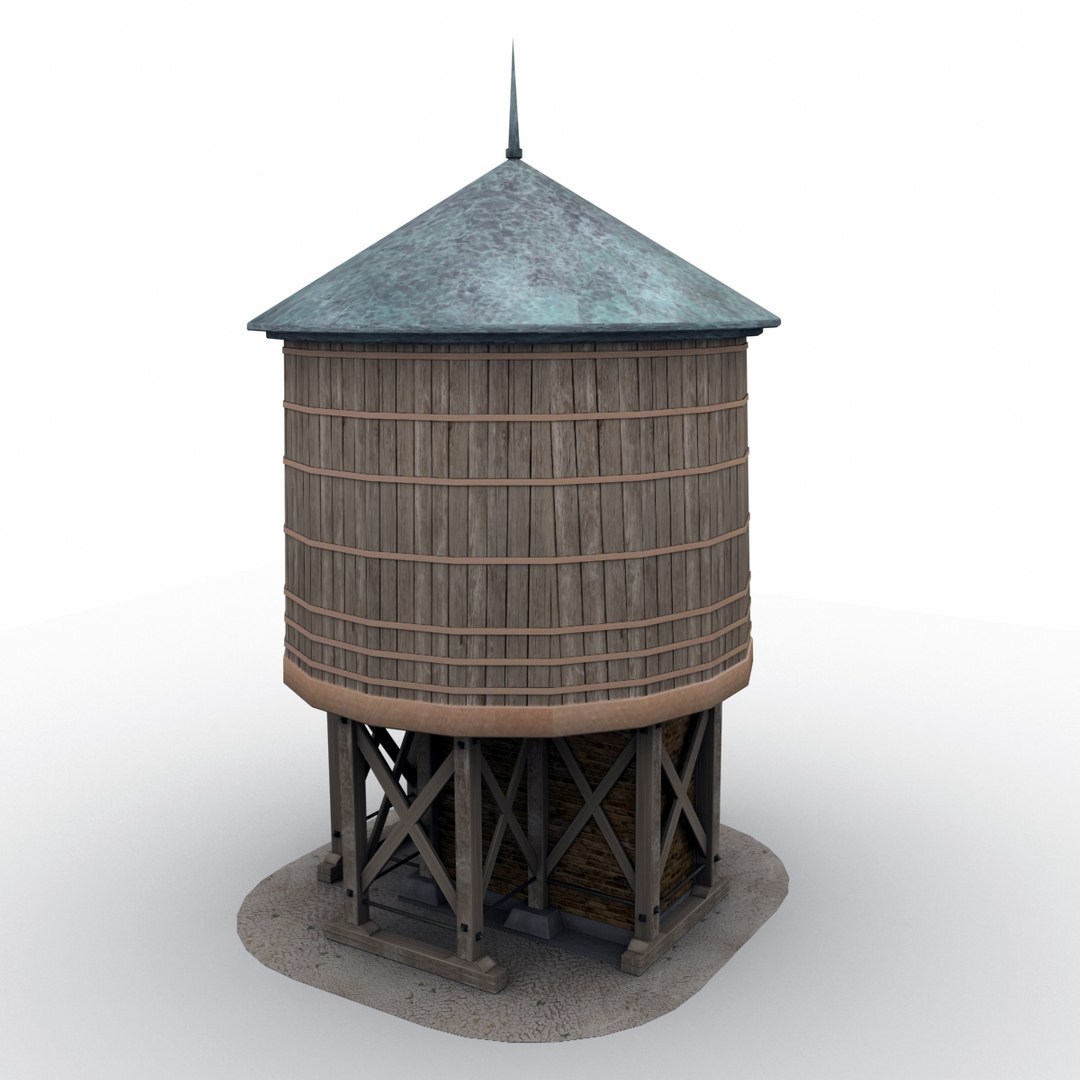 3d Model Of Water Tower Tank