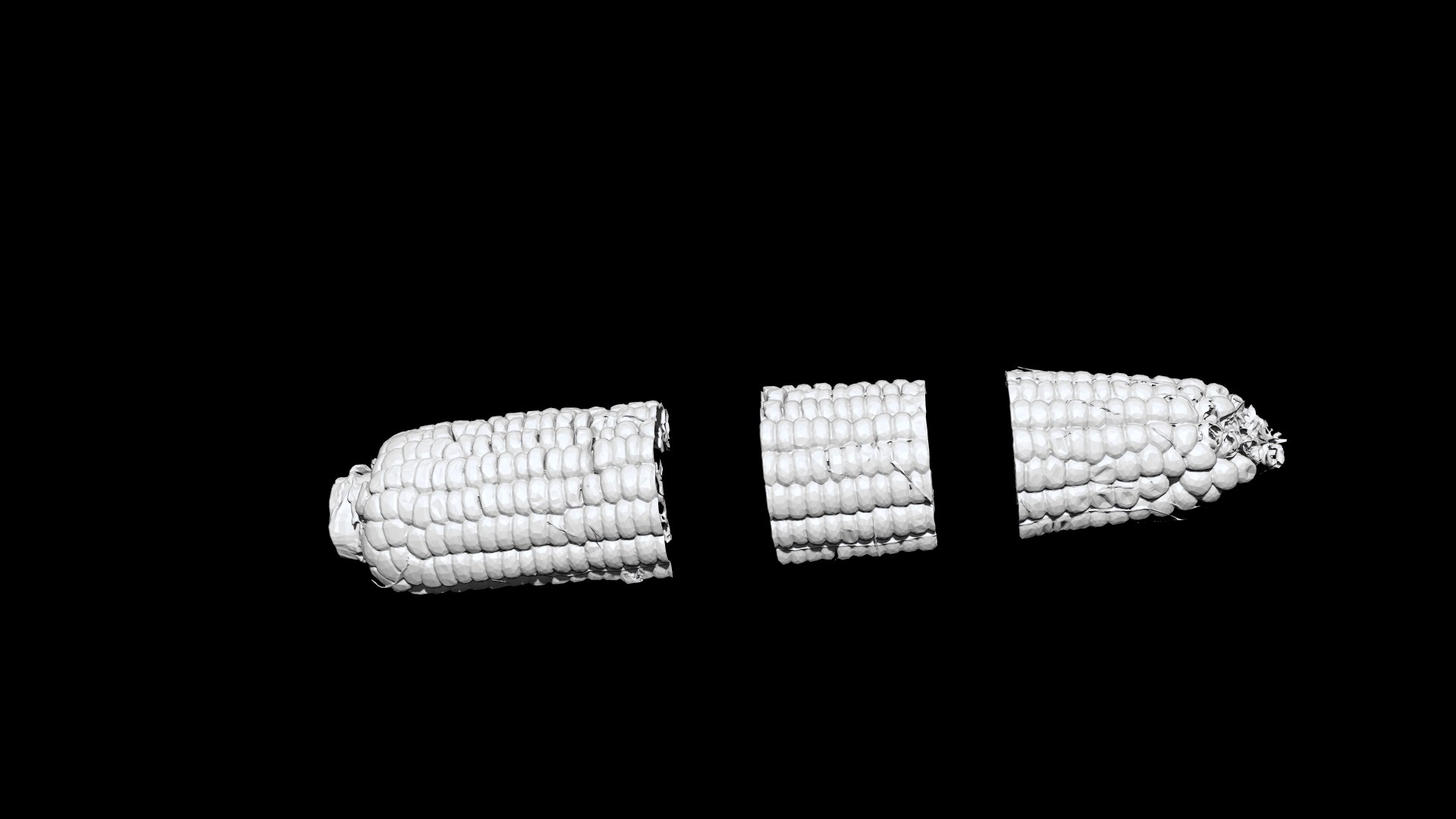 Corn 3D CT Scan Model Cut3 Half Decimate 8 Percent 3D Model ...