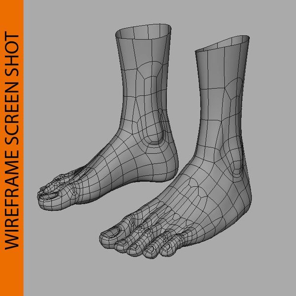 3d model female feet hand combo