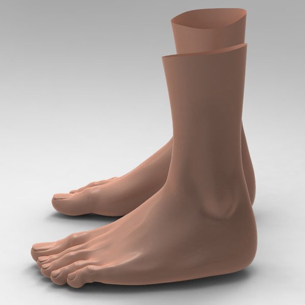 3d model female feet hand combo