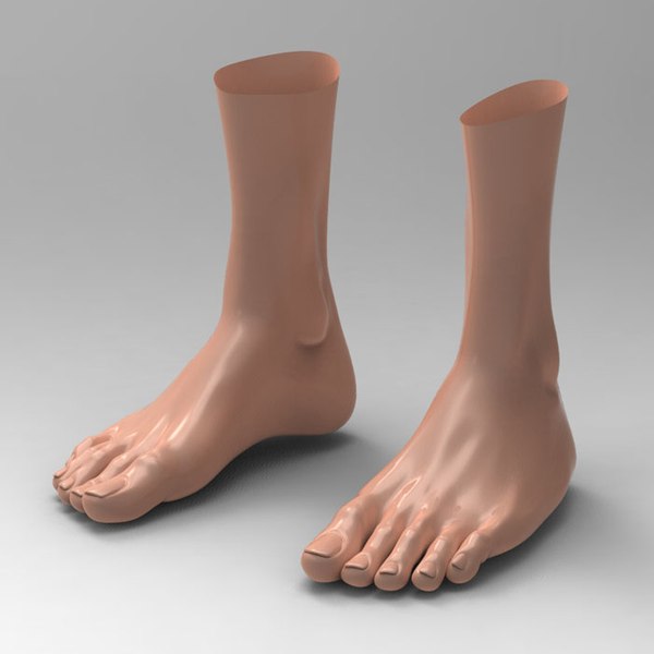 3d model female feet hand combo