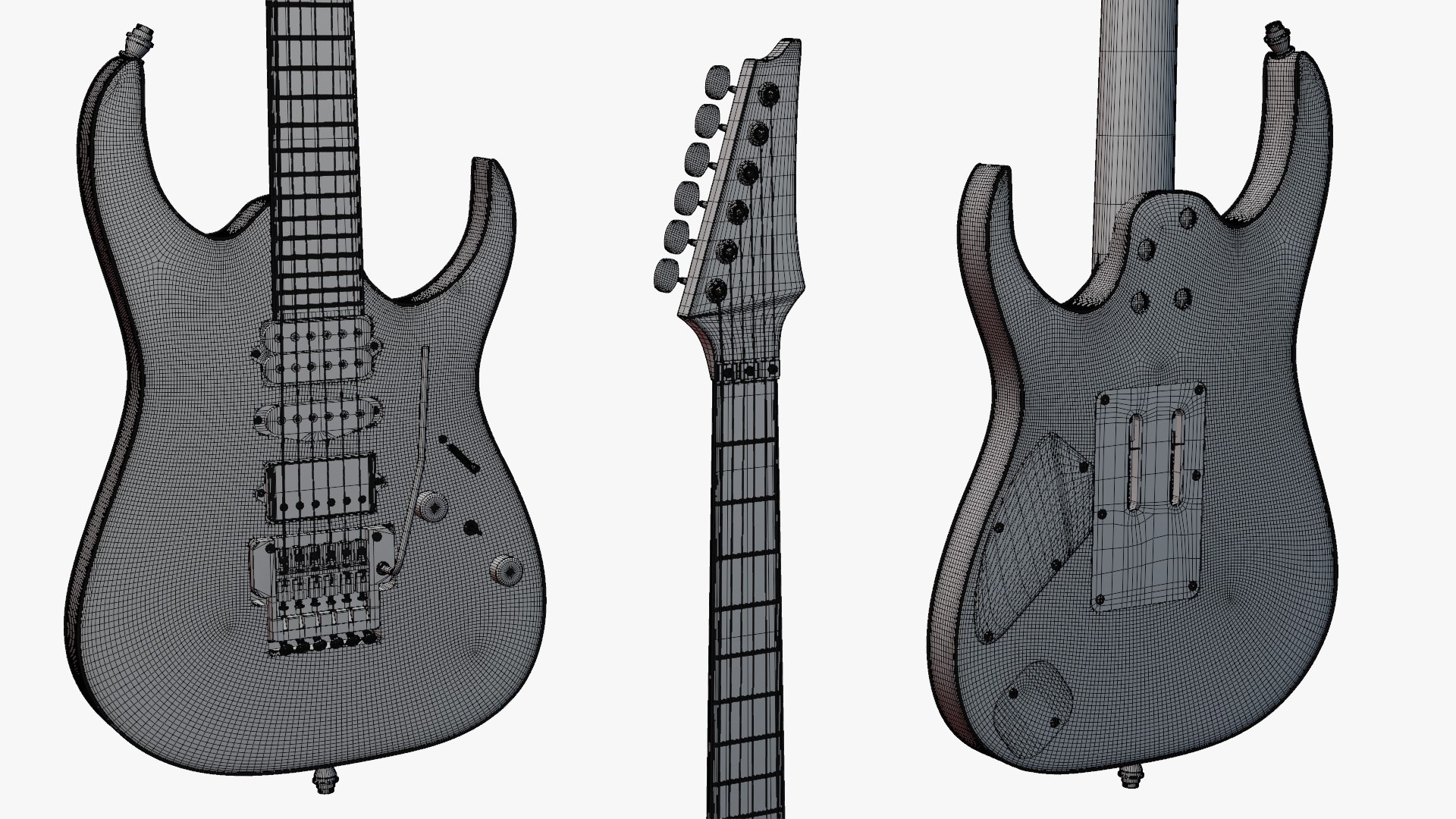 3D Electric Guitar Superstrat - TurboSquid 2154811
