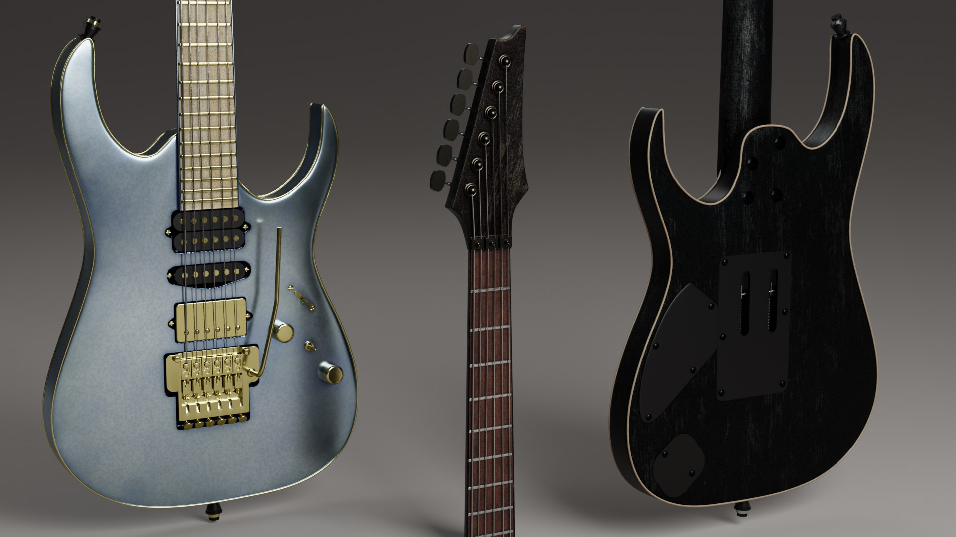 3D Electric Guitar Superstrat - TurboSquid 2154811