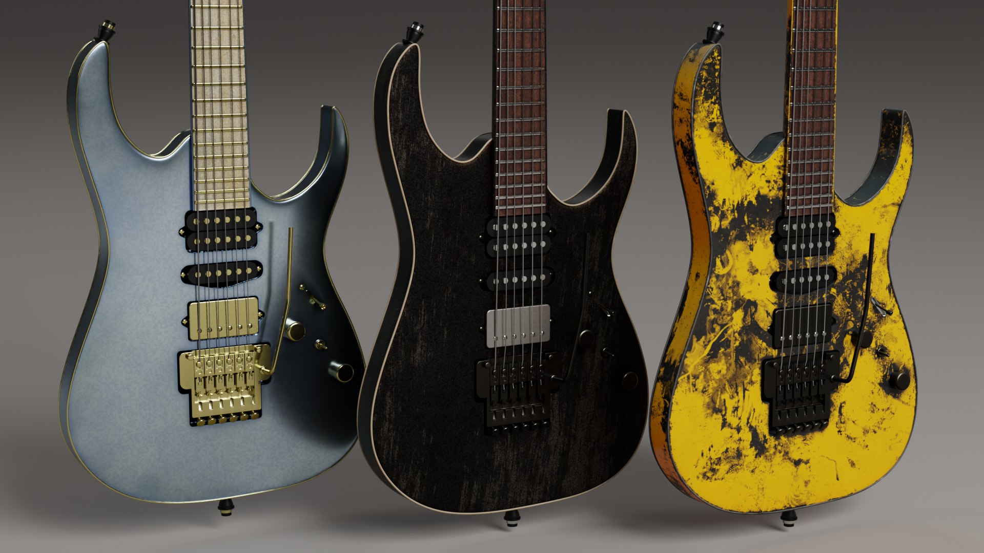 3D Electric Guitar Superstrat - TurboSquid 2154811