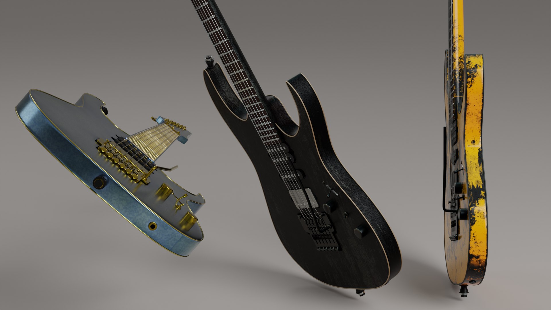 3D Electric Guitar Superstrat - TurboSquid 2154811