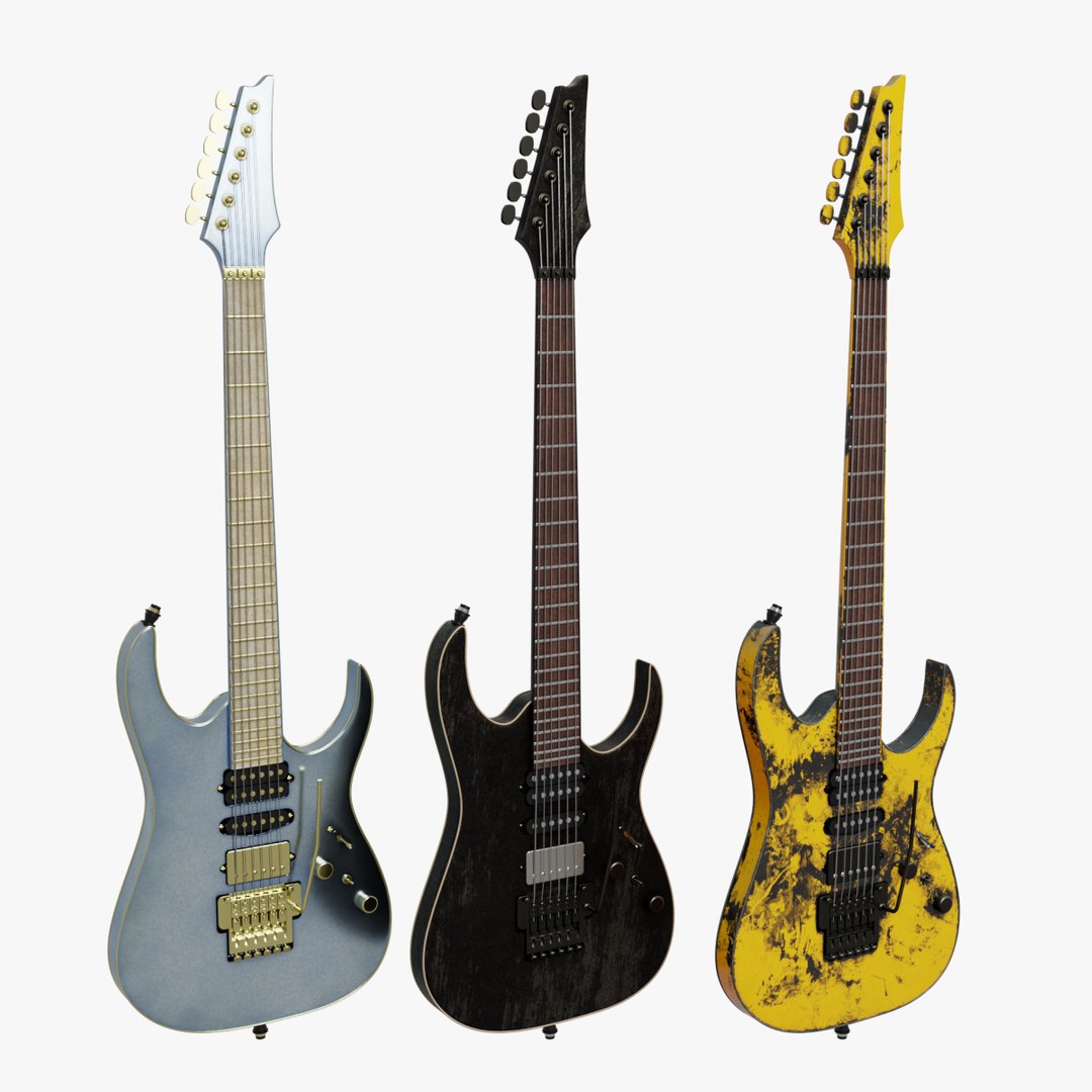 3D Electric Guitar Superstrat - TurboSquid 2154811