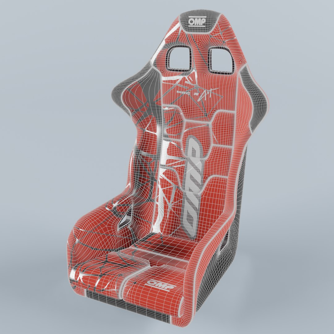 3D OMP WRC-R ART Racing Seat Red Model - TurboSquid 1793894